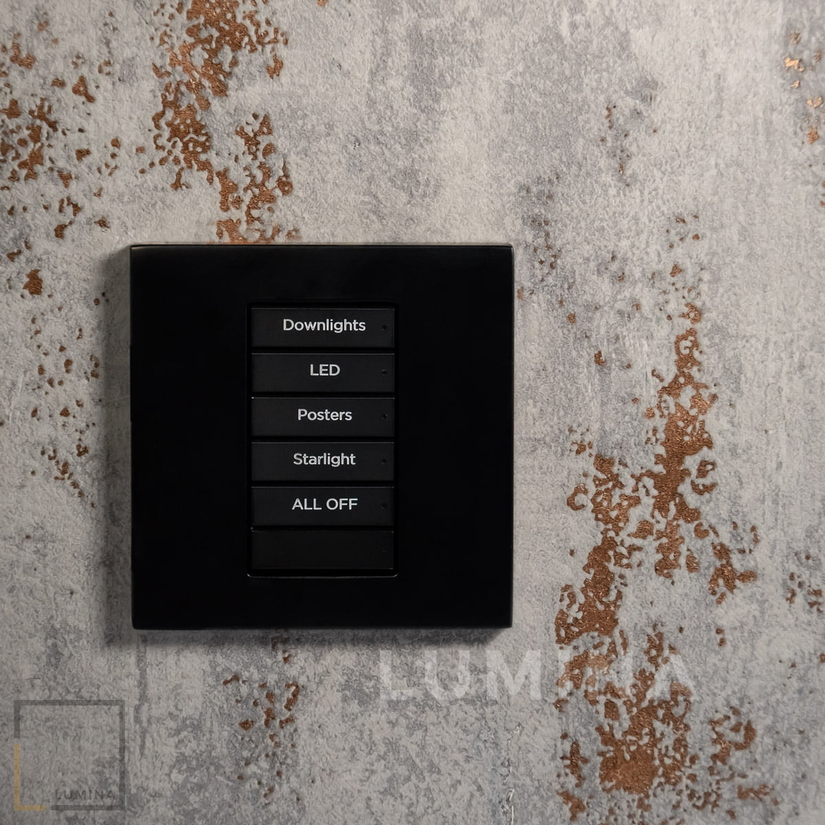 Matte Black Contemporary Faceplate - LUMINA Ltd