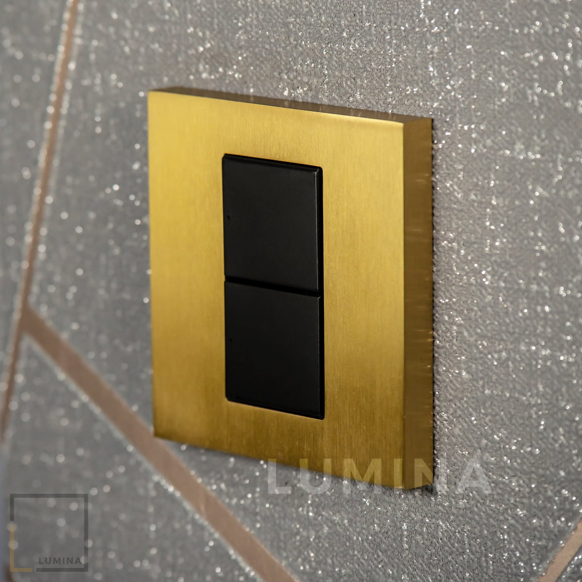 Brushed Brass Contemporary Faceplate - LUMINA Ltd