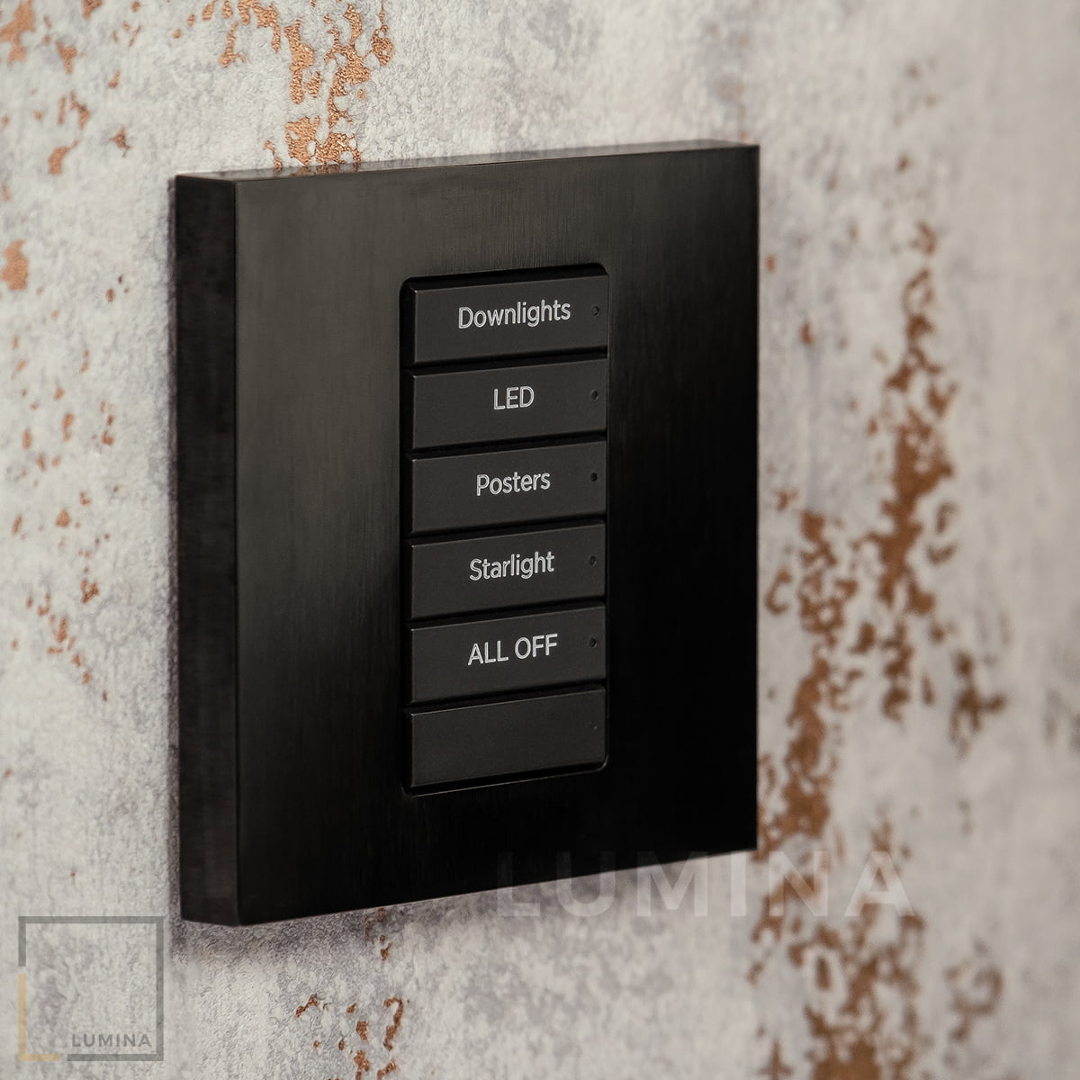 Brushed Black Contemporary Faceplate - LUMINA Ltd