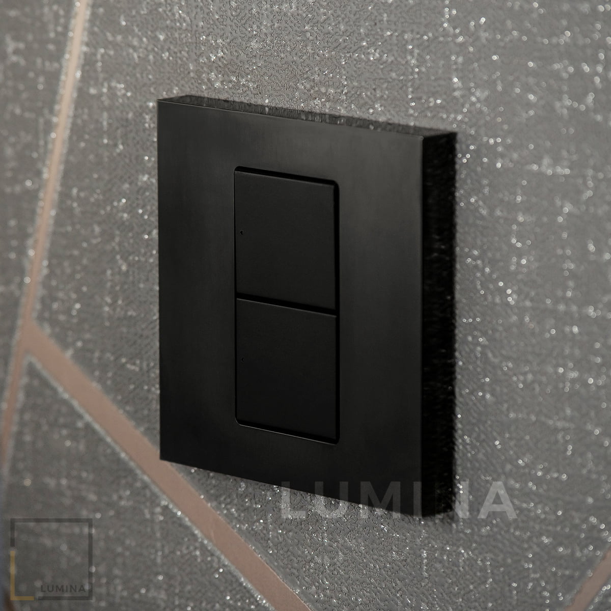 Brushed Black Contemporary Faceplate - LUMINA Ltd
